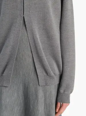 Khaite Side-slit Knit Top - Gray