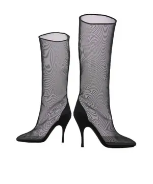 Alaïa Mesh Knee-high Boots