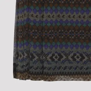 Dries Van Noten Intarsia Knit Midi Skirt - Dark Brown