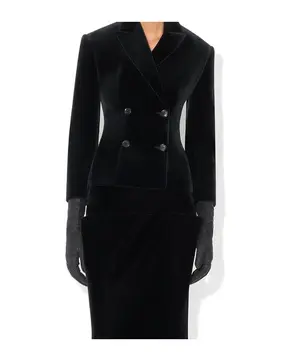 Alaïa Cotton Velvet Double-breasted Jacket
