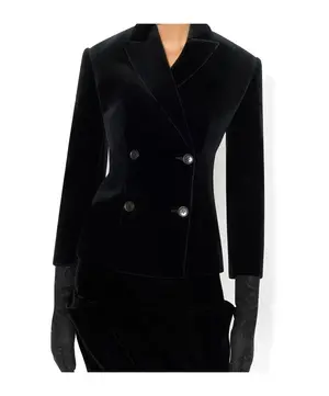 Alaïa Cotton Velvet Double-breasted Jacket
