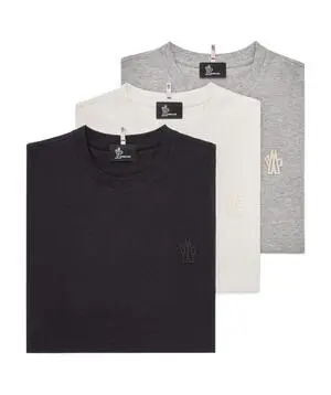 Moncler Logo Patch Cotton Blend T-shirt