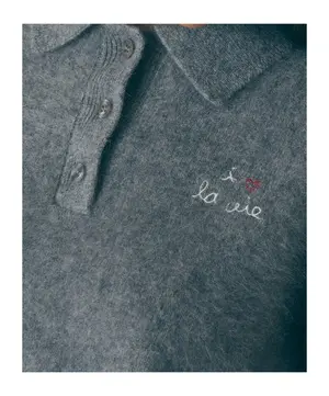 Maison Labiche Brazza I Love La Vie Polo Sweater