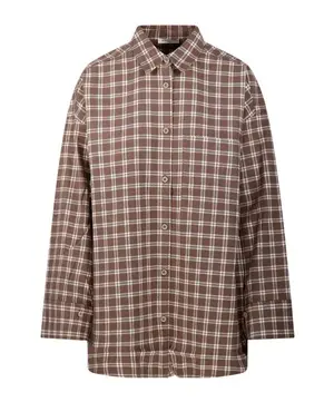 BY MALENE BIRGER Derris Checked Oversized Shirt - No