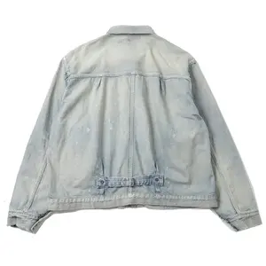 A.PRESSE Effect Pleated Denim Jacket - Bleached