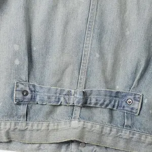 A.PRESSE Effect Pleated Denim Jacket - Bleached