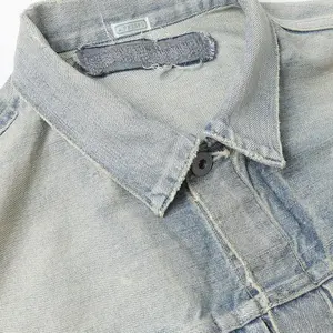 A.PRESSE Effect Pleated Denim Jacket - Bleached