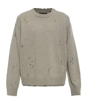 ALLSAINTS Distressed Crew Neck Sweater - Nude