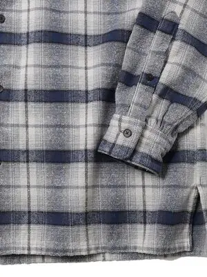 A.PRESSE Checked Long-sleeve Shirt - Navy Blue