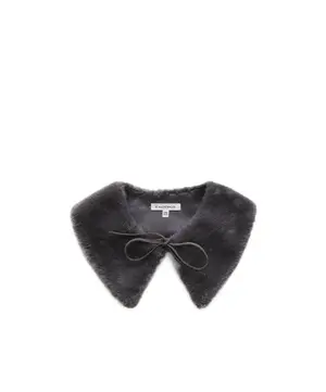 BY MALENE BIRGER Fur Tie Collar - Black