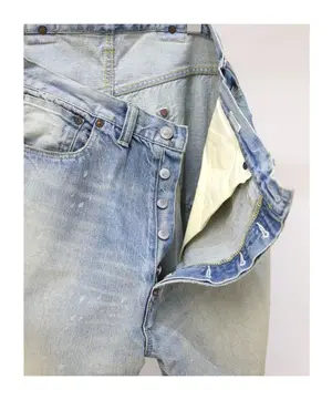 A.PRESSE No.37 Washed Wide Denim Pants