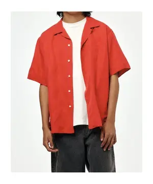 A.PRESSE Retro-style Short-sleeve Open-collar Shirt