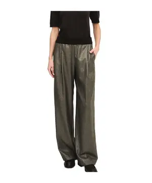 PANICALE Shiny Trousers In Cool Wool