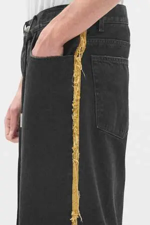 ANN DEMEULEMEESTER Hanno 5 Pockets Straight Leg Loose Trousers With Side Bands
