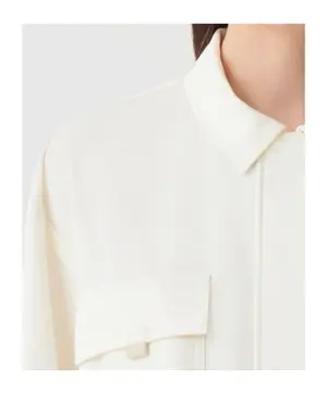 Fabiana Filippi Long-sleeve Casual Jacket With Patch Pockets - White