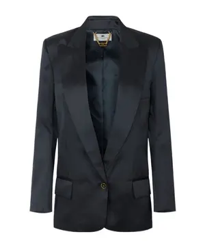 Elisabetta Franchi Satin Single-breasted Blazer