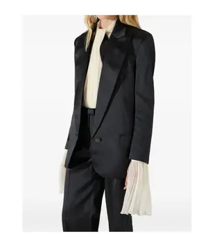 Elisabetta Franchi Satin Single-breasted Blazer