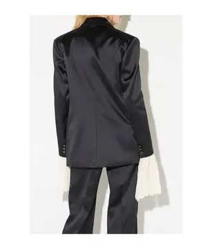 Elisabetta Franchi Satin Single-breasted Blazer