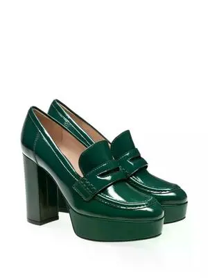 GIANVITO ROSSI Hadden Platform Loafers - Green