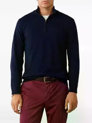 HACKETT  Elbow-patch Sweater - Blue