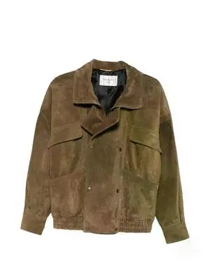 Saint Laurent Suede Double-breasted Jacket - Green