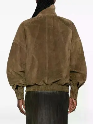 Saint Laurent Suede Double-breasted Jacket - Green