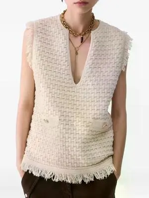 Liu Jo Fringed-detail Waistcoat
