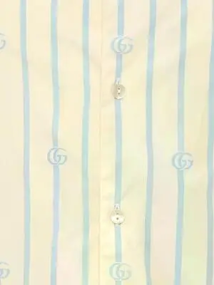 Gucci Double G Stripe Shirt - Neutrals