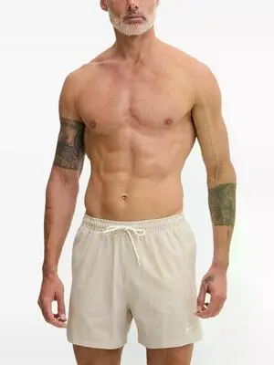 Nike Seersucker-texture Striped Swim Shorts