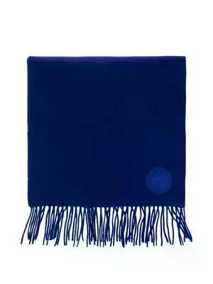 Canada Goose Fringed Logo-patch Scarf - Blue