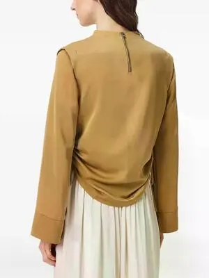 ALLSAINTS Leslie Draped High-neck Blouse - Yellow