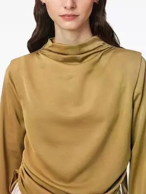 ALLSAINTS Leslie Draped High-neck Blouse - Yellow