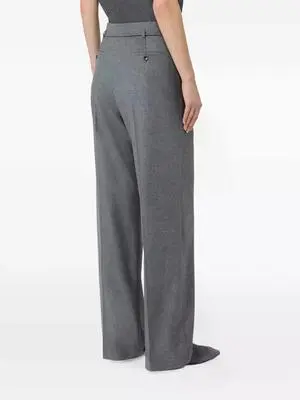 Max Mara Pleated Wide-leg Trousers - Grey