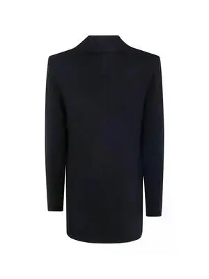 Elisabetta Franchi Double-breasted Knit Blazer - Black