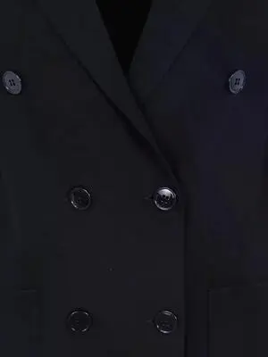 Elisabetta Franchi Double-breasted Knit Blazer - Black