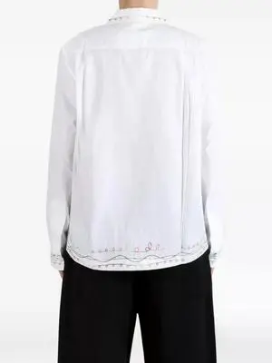 BODE Embroidered Long-sleeve Shirt - White