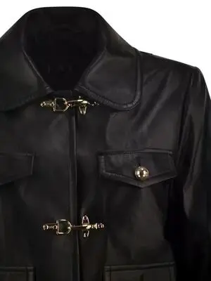 FAY Hook-fastening Leather Jacket