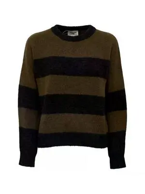 Max Mara Striped Wool-blend Sweater - Brown