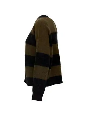 Max Mara Striped Wool-blend Sweater - Brown