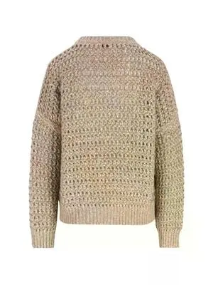Brunello Cucinelli Sequin-embellished Openwork Sweater