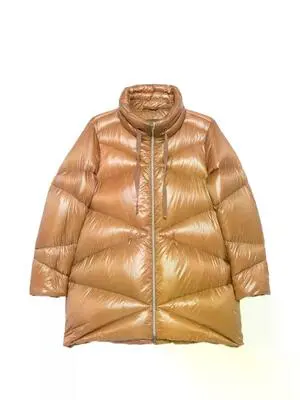 Herno Quilted High-neck Coat - Neutrals