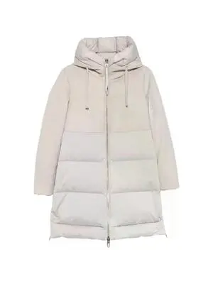DUNO Talia Hooded Quilted Coat - Neutrals