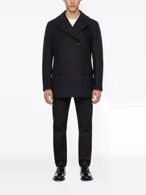 Tagliatore Double-breasted Peacoat - Blue