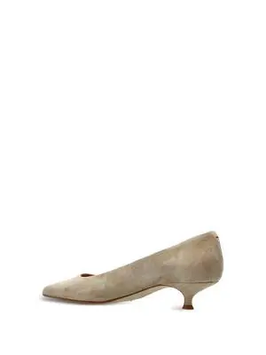 AeydĒ Cari Pointed-toe Suede Pumps - Grey