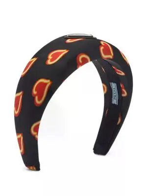 Prada Heart-print Re-nylon Headband