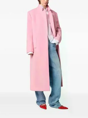 MSGM Scarf-detail Single-breasted Coat