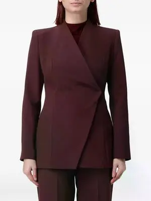 HANITA Wrap-front Tailored Jacket - Red