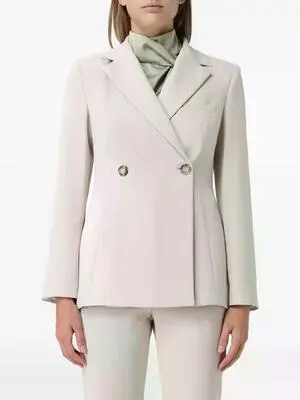HANITA Double-breasted Peaked-lapel Jacket - Neutrals