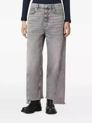 ALLSAINTS Frayed Raw-hem Wide-leg Jeans
