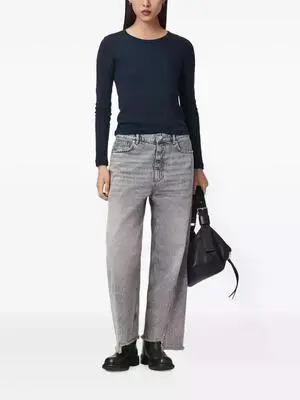 ALLSAINTS Frayed Raw-hem Wide-leg Jeans